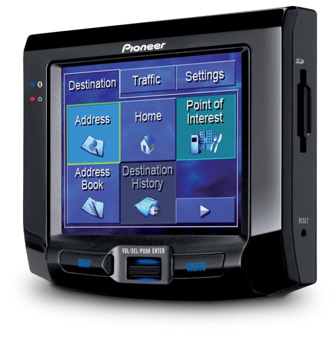 Autozine - Nieuws: Pioneer introduceert portable navigatiesysteem